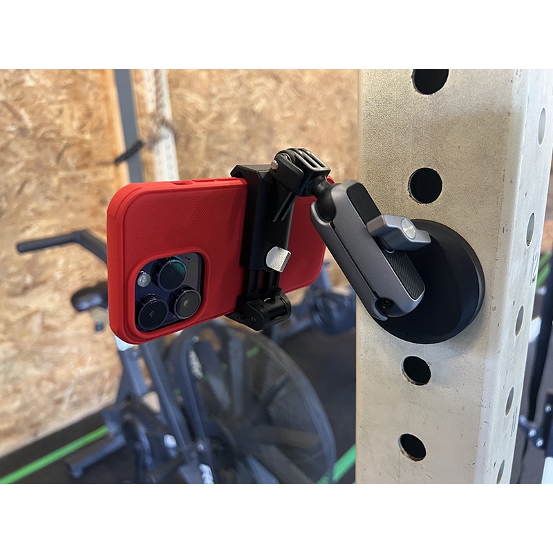 Support smartphone aimanté Aluminium - Orientable et réglable.